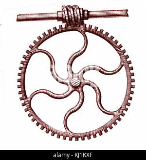 Illustration of an 19th century cog mechanism Stock Photo - Alamy