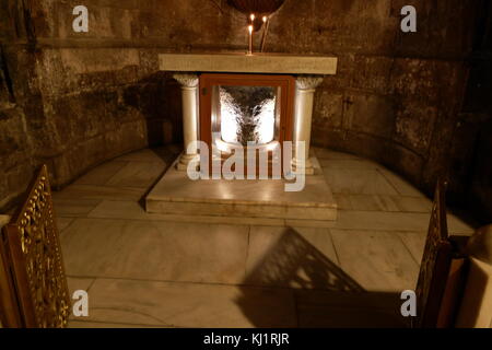 Altar of the Crucifixion on Golgotha Rock, Church of the Holy Sepulchre ...
