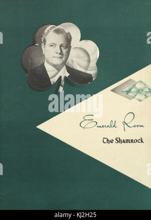 Emerald Room menu 1952-04-25-biography and photo Stock Photo - Alamy