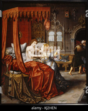 ‘Amnon Attacking Tamar’ by Jan van Dornicke is a powerful depiction of ...