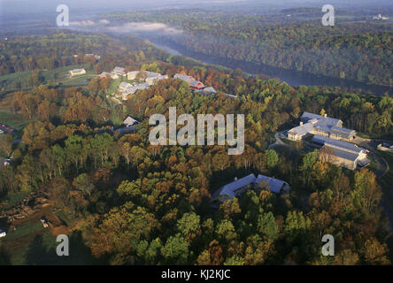 An aerial view of the National Conservation Training Center (NCTC ...