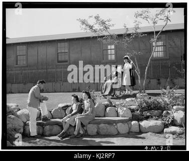 Ansel Adams' photograph of Nurse Aiko Hamaguchi and patient Tom Kano at ...
