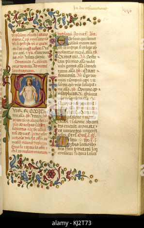 This illuminated manuscript leaf, created by Benedetto Bordon, depicts ...
