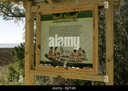 Shell mound archeological site sign Stock Photo - Alamy