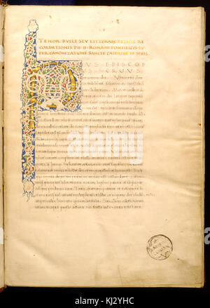 This leaf from the 'Legenda San Catherinae de Senis,' attributed to ...