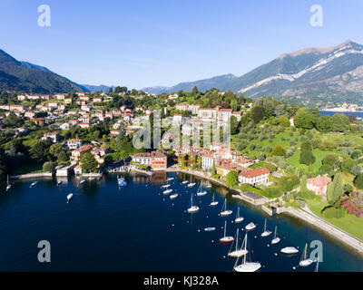 Lake Como (IT) - Aerial view of Pescallo Stock Photo - Alamy