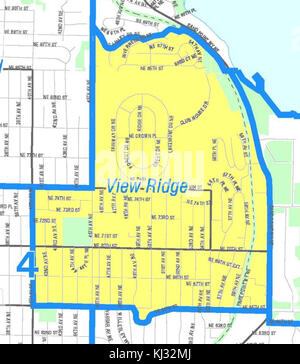 Seattle - View Ridge map Stock Photo - Alamy