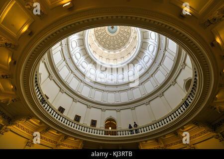 AUSTIN, TEXAS - MARCH 7: Rotunda area and dome with Governors ...