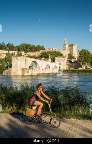 Ancient city of Avignon square and Pope palace view Stock Photo - Alamy