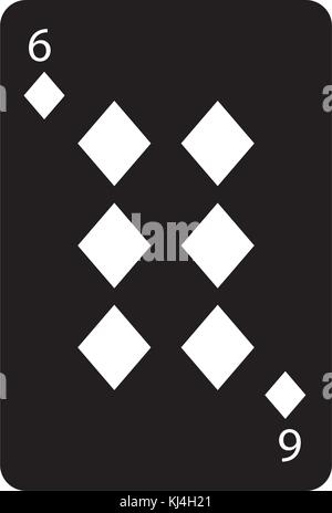 6 Of Diamonds Playing Card Six Of Diamonds Playing Cards Stock Photo ...