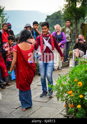 Nepal, Pokhara, portrait, young woman, traditional dress Stock Photo ...