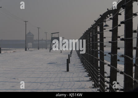 SS guard hut, Auschwitz I concentration camp, Oświęcim, Poland Stock ...