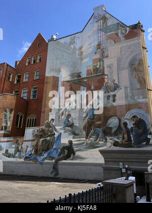 The Beasley Building Mural in Philadelphia by Michael Webb (1947-) an ...