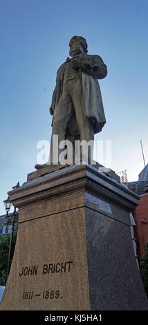 Statue of John Bright, 1811-1889. Quaker,British Radical and liberal ...