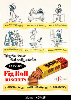 1950s UK Jacob's Magazine Advert Stock Photo - Alamy