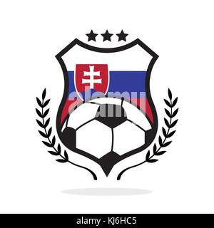 Illustration of Shield Team Badge of Slovakia for Football Tournament ...
