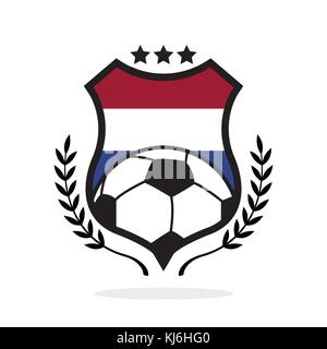 Illustration of Netherlands Shield Team Badge for Football Tournament ...