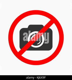 Photography prohibited sign, photography not allowed symbol, camera ban ...