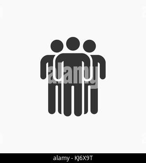 Teamwork trio group, vector symbol Stock Vector Image & Art - Alamy