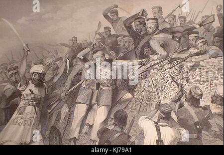 Attack of the mutineers on the Redan Battery at Lucknow, July 30 Stock ...