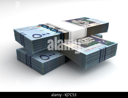 Stack of Saudi Arabian Riyals Stock Photo - Alamy