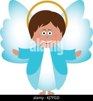 Isolated cute angel cartoon Nativity character Vector Stock Vector ...