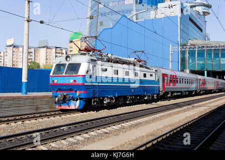 Image of Russian rail road locomotive Stock Photo - Alamy