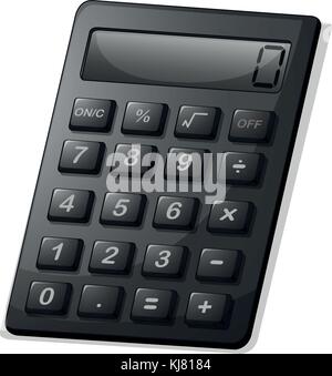 portable calculator on white background vector illustration design ...