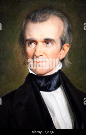 James K Polk. Portrait of 11th US President James K Polk (1795-1849) by ...
