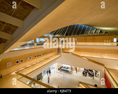 The Design Museum, London, interior with mezzanine and different ...