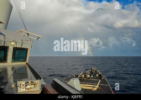 The USS Porter (DDG 78) transits the Strait of Hormuz, a critical ...