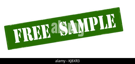 Stamp with text free sample inside, vector illustration Stock Photo - Alamy