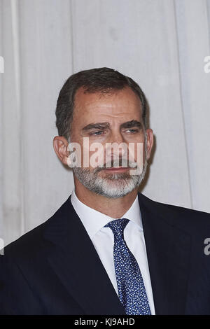 King Spain Felipe VI and Florencio Dominguez during the delivery of the ...