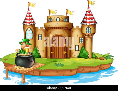 Inside the castle. Cartoon and vector illustration Stock Vector Image ...