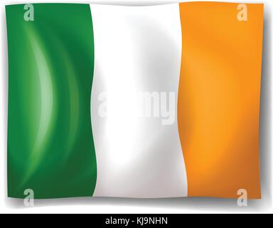 Ireland flag vector graphic. Rectangle Irish flag illustration. Ireland ...