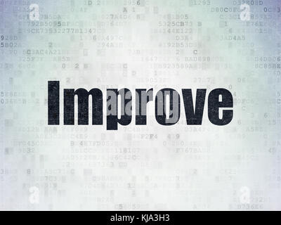Business concept: Improve on Digital Data Paper background Stock Photo ...