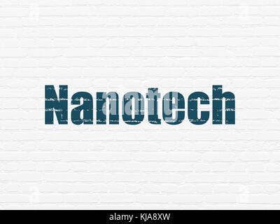 Science concept: Nanotech on wall background Stock Photo - Alamy