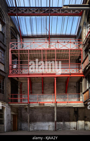 Full-height atrium with skylight and original features viewed from ...