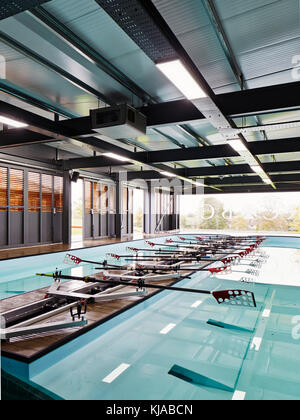 Interior view looking towards rowing simulator screen. Radley Rowing ...