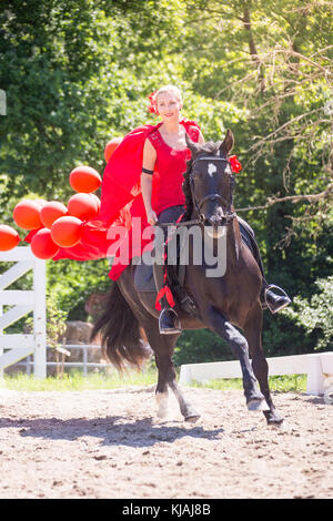 galloping red horse Stock Photo - Alamy