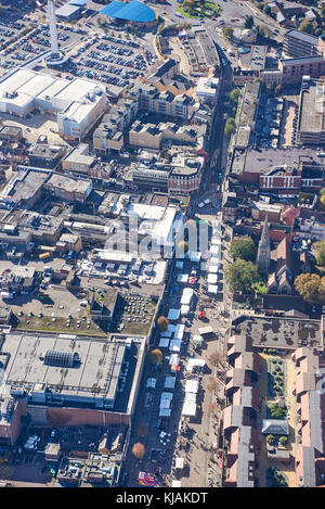 an aerial view of Romford Town Centre, Greater London, South East ...
