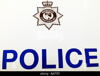 Norfolk Constabulary, logo, police car insignia, badge, English county ...
