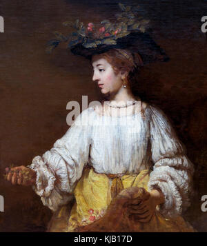 Rembrandt, Flora, circa 1654, Metropolitan Museum of Art, New York ...