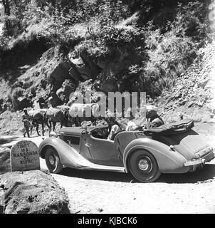 Prime Minister Jawaharlal Nehru, and Lord and Lady Mountbatten enjoying ...