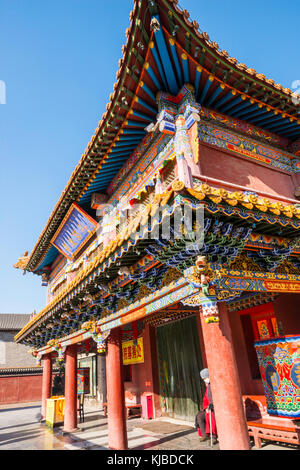 The Dazhao Temple in Hohhot with incense burner in the foreground Stock ...