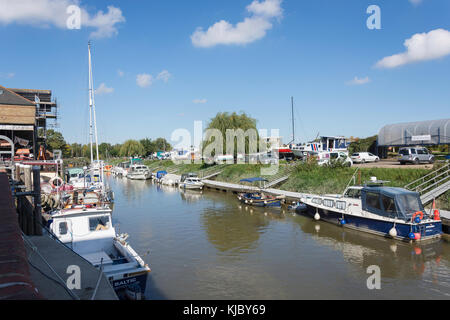 Moored boats on the River Stour Stock Photo - Alamy