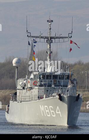 HNLMS Willemstad (M864), an Alkmaar-class minehunter of the Netherlands ...