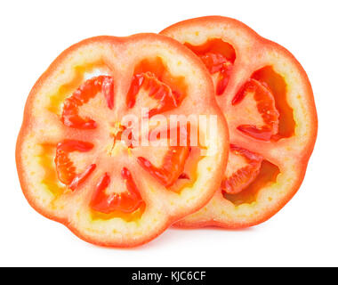 cutted slice of tomato isolated on white background Stock Photo - Alamy