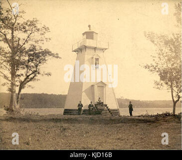 Belyeas Point Lighthouse Westfiled 1895 Stock Photo - Alamy