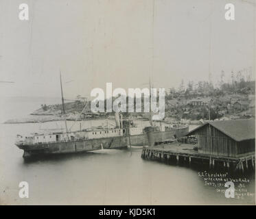 The SS Cheslakee, a Canadian steamship, was wrecked at Van Anda ...